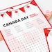 Canada Day Word Search First of July Printable Games - Etsy