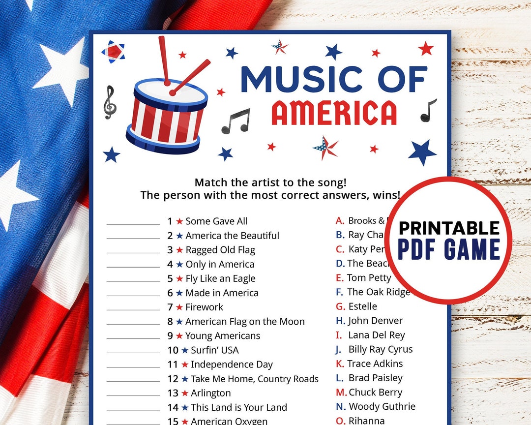Music of America Matchup Game | Patriotic Songs Trivia | US 4th of July ...