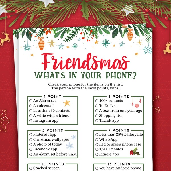 Christmas Whats on Your Phone - Etsy