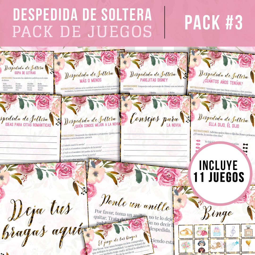 Spanish Bridal Shower Games, Wedding Shower Games, in Spanish, Juegos ...