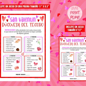 Spanish Valentines Day Scavenger Hunt | Games for Kids and Adults ...