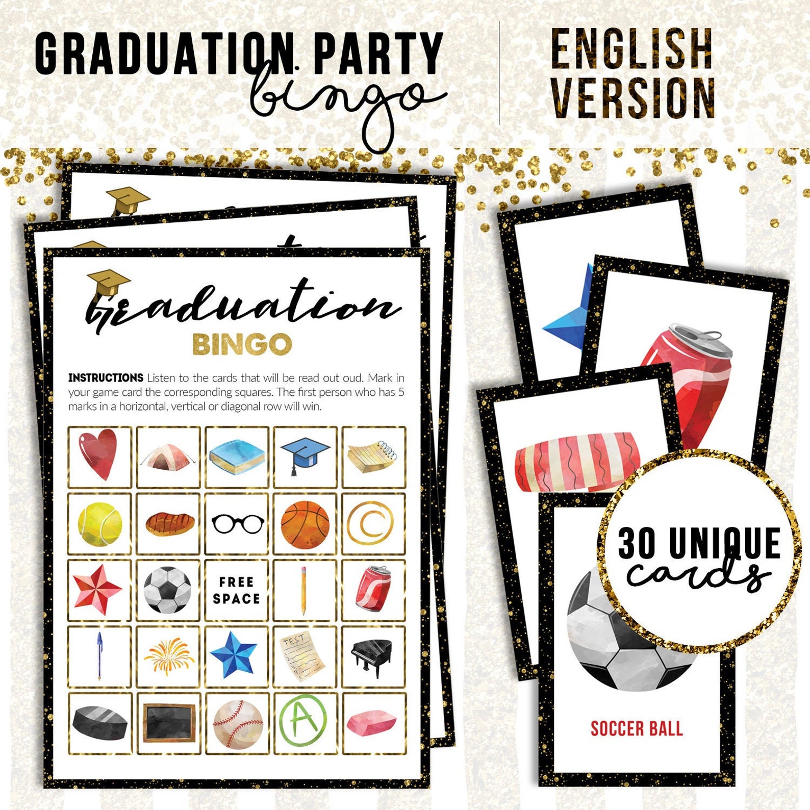 Class of 2023 Graduation Bingo Grad Party Printable Game - Etsy