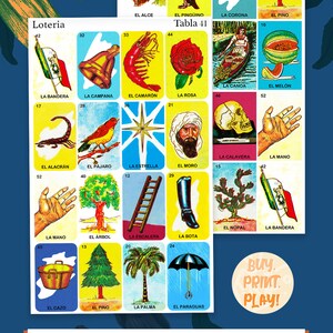 20 Mexican Loteria Cards for Family Night | Loteria Mexicana Imprimible ...