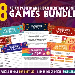 Asian Pacific Islander American History Month Printable Trivia ...