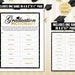 36 Graduation Pictionary Prompts Printable Games for High School ...