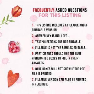 True or False Trivia - Valentines Day | Printable Game | Fillable PDF ...