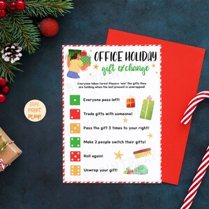 Holiday Office Party Christmas Gift Exchange | Christmas Dice Game Gift ...