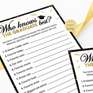 Who Knows the Graduate Best? | How Well Do You Know the Graduate ...