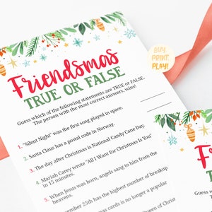 Friendsmas True or False Quiz | Christmas Trivia Fact and Fiction ...