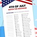 Fourth of July Trivia Game Match the State's Nickname US Independence ...