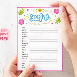 Spring Word Scramble | Springtime Word Games | Printable Activity for ...