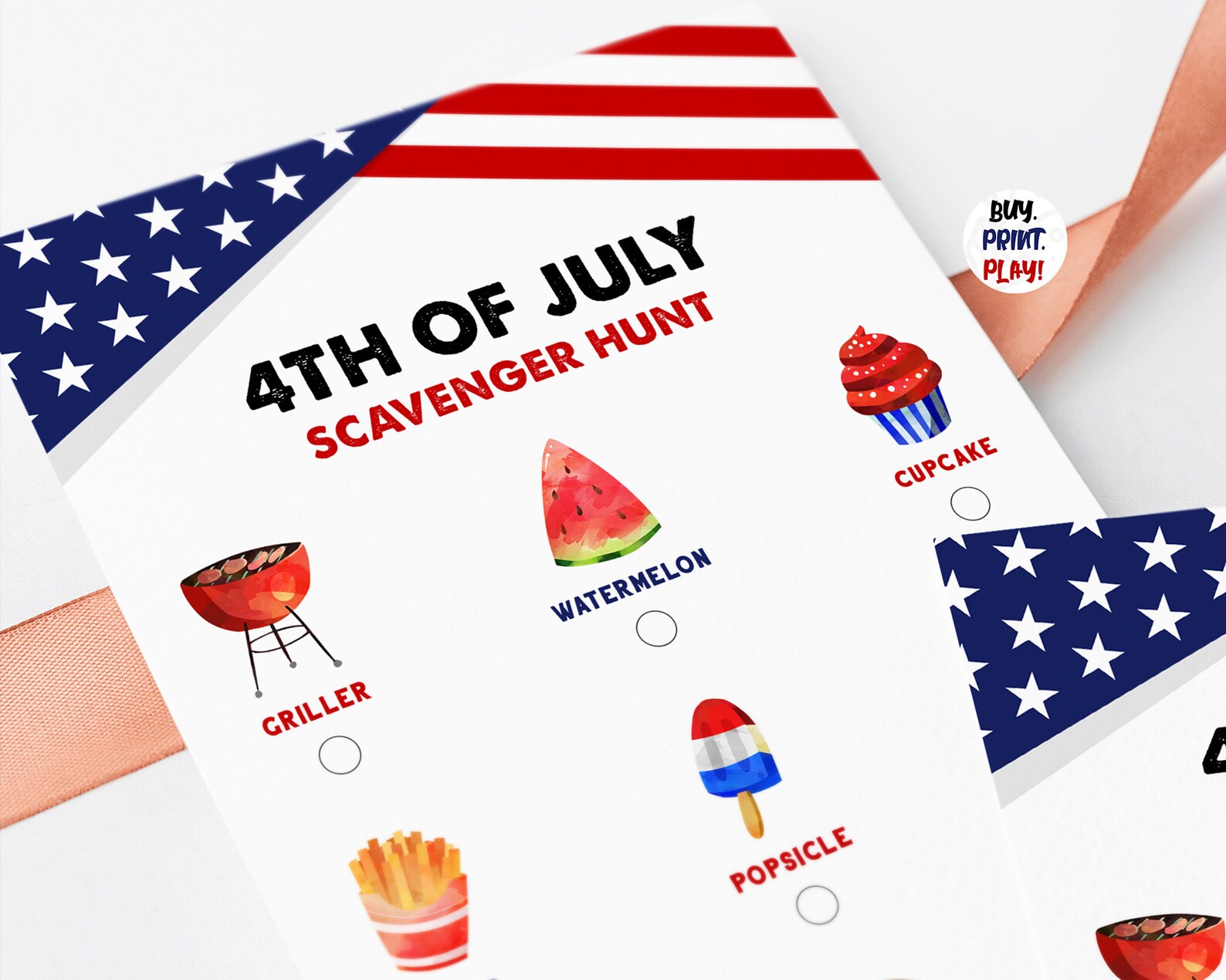 4th of July Scavenger Hunt for Kids Independence Day US - Etsy