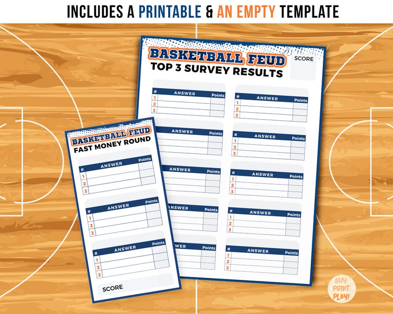 March Madness Feud Basketball Family Feud NCAA Basketball | Etsy