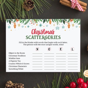 Christmas Scattergories Games Bundle | Friendsmas Party Games for ...