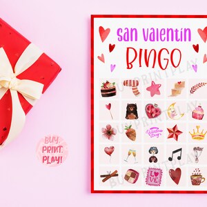 Valentines Day Bingo in Spanish | Games for Kids and Adults | Bingo De ...
