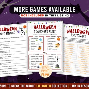 Printable Halloween Charades Prompts Spooky Party Games for Kids Fun ...