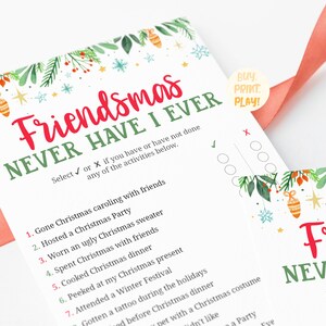 Friendsmas Never Have I Ever | Christmas Games for Adults | Ever or ...