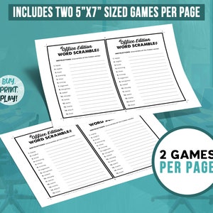 Word Scramble - Office Party Games | Work Ice Breaker & Team Building ...