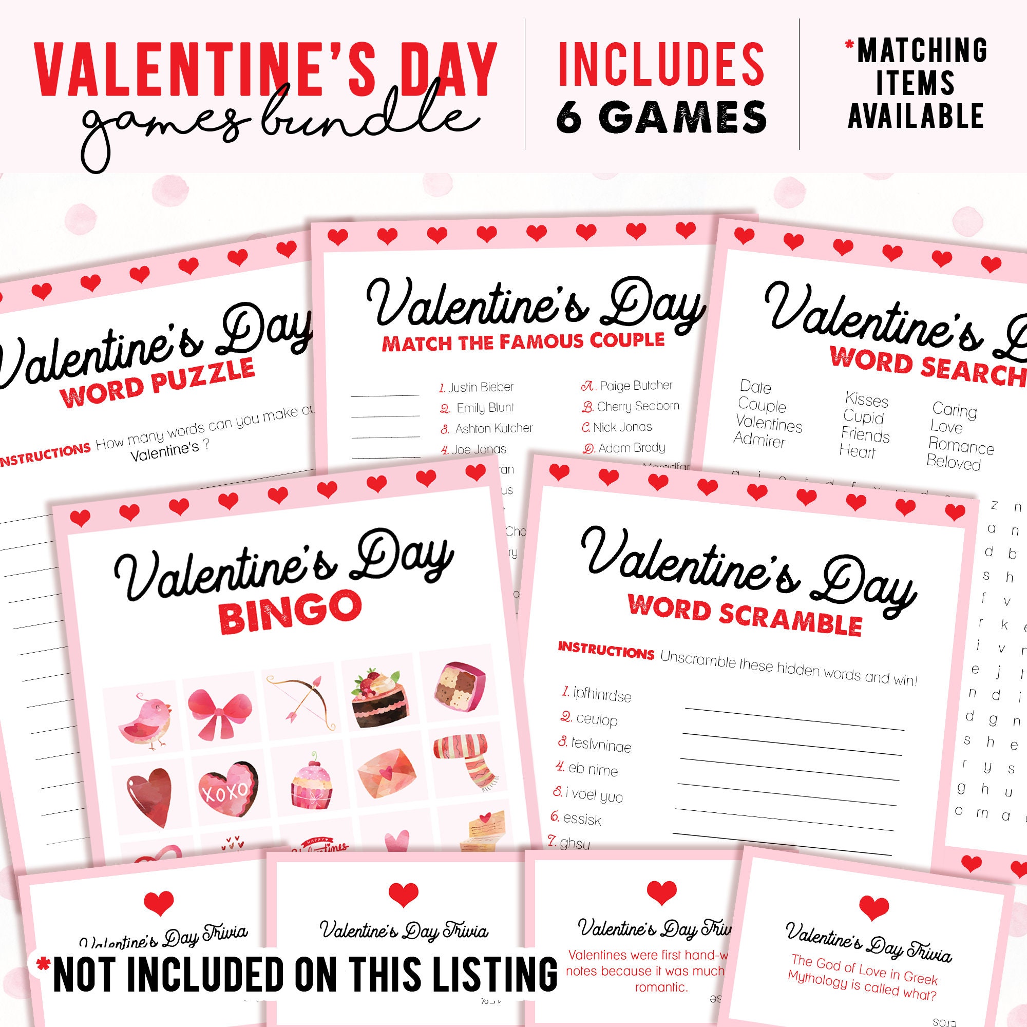 True Or False Trivia Valentines Day Printable Game Etsy