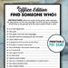 Find Someone Who Office Party Games Printable Work Ice Breaker & Team ...