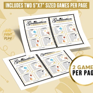 Graduation Games Scavenger Hunt | Printable Treasure Hunt for ...