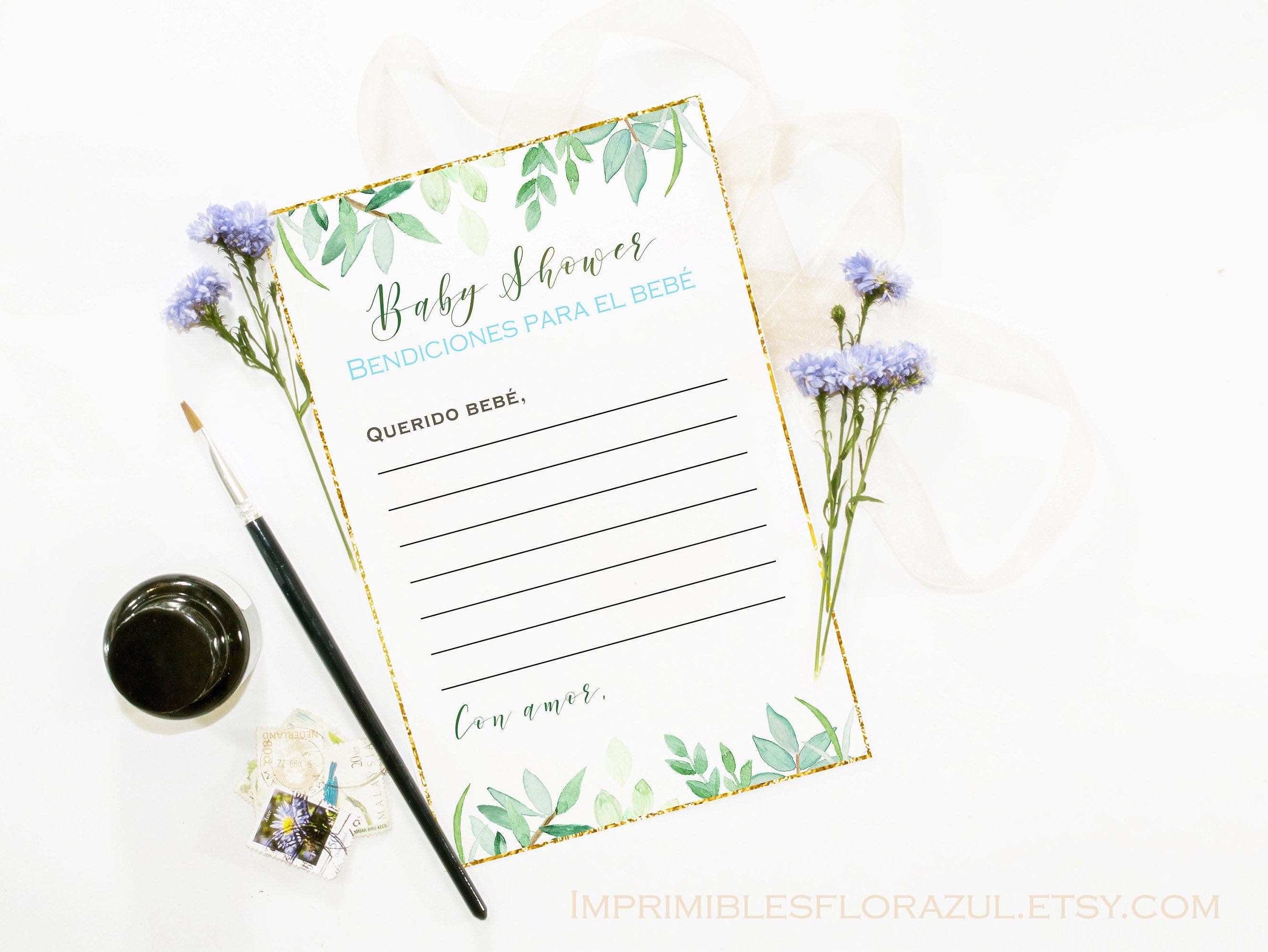 Bendiciones para el bebé juegos para baby shower fiesta | Etsy