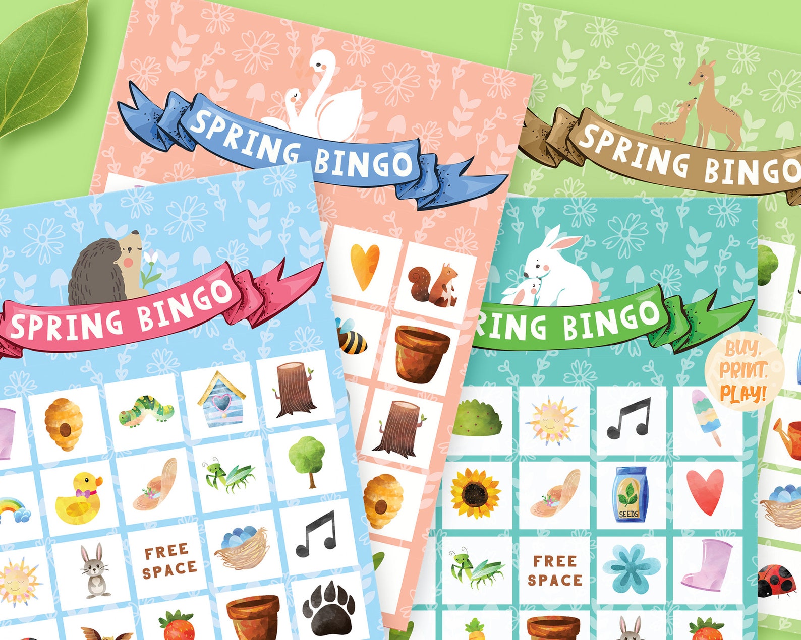 Printable Spring Bingo for Kids Fun Springtime Bingo | Etsy