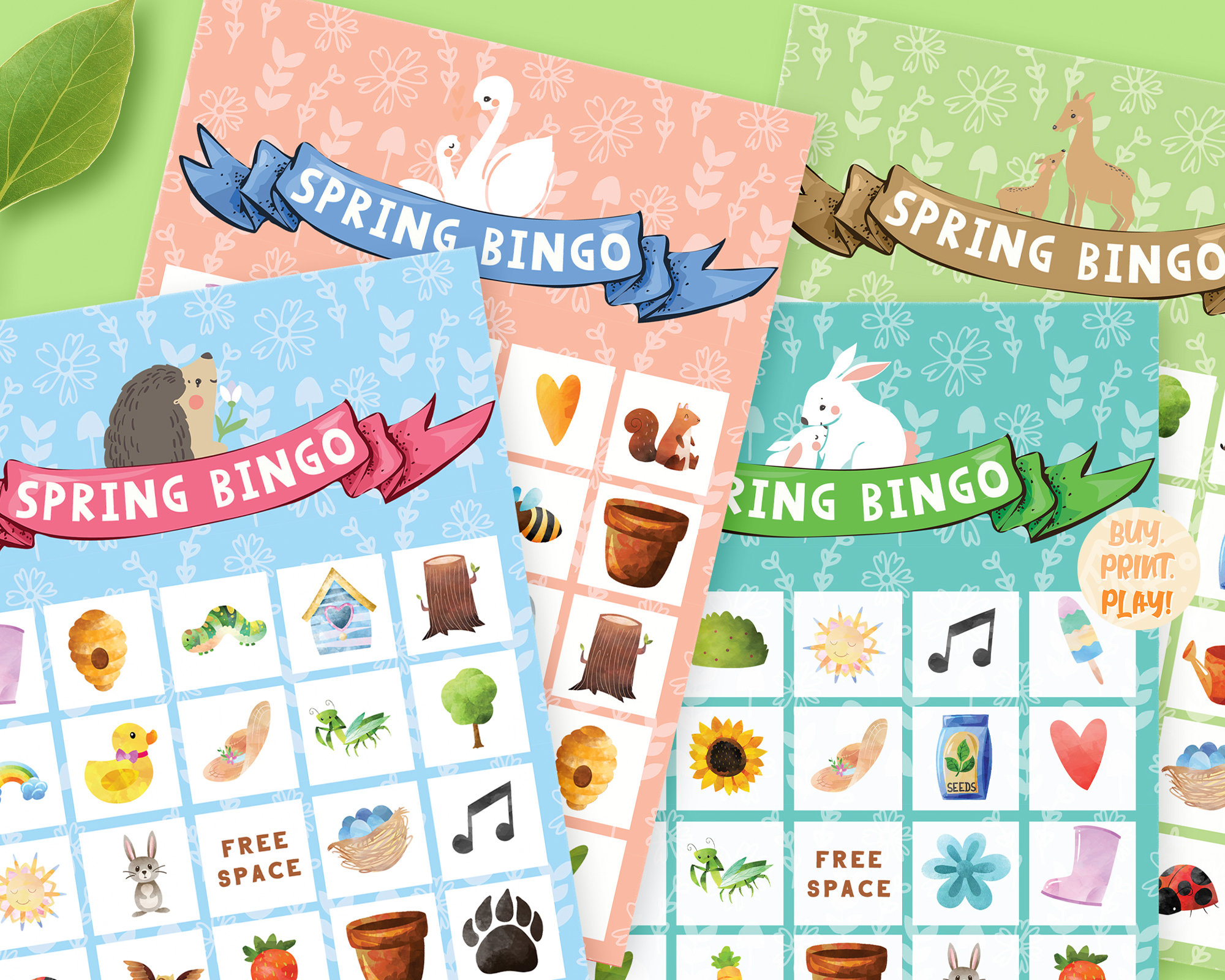 Printable Spring Bingo for Kids Fun Springtime Bingo | Etsy