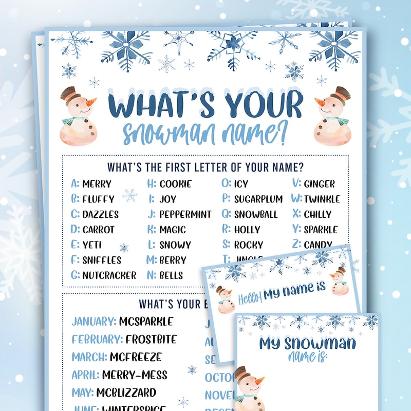 Snowman Game - Etsy