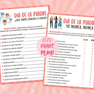 15 Juegos Del Dia De La Madre | Spanish Mother's Day Games Bundle for ...