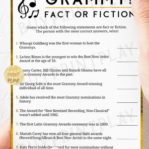 Grammys Awards Fact or Fiction 2024 Grammy Music Academy Ceremony Group ...