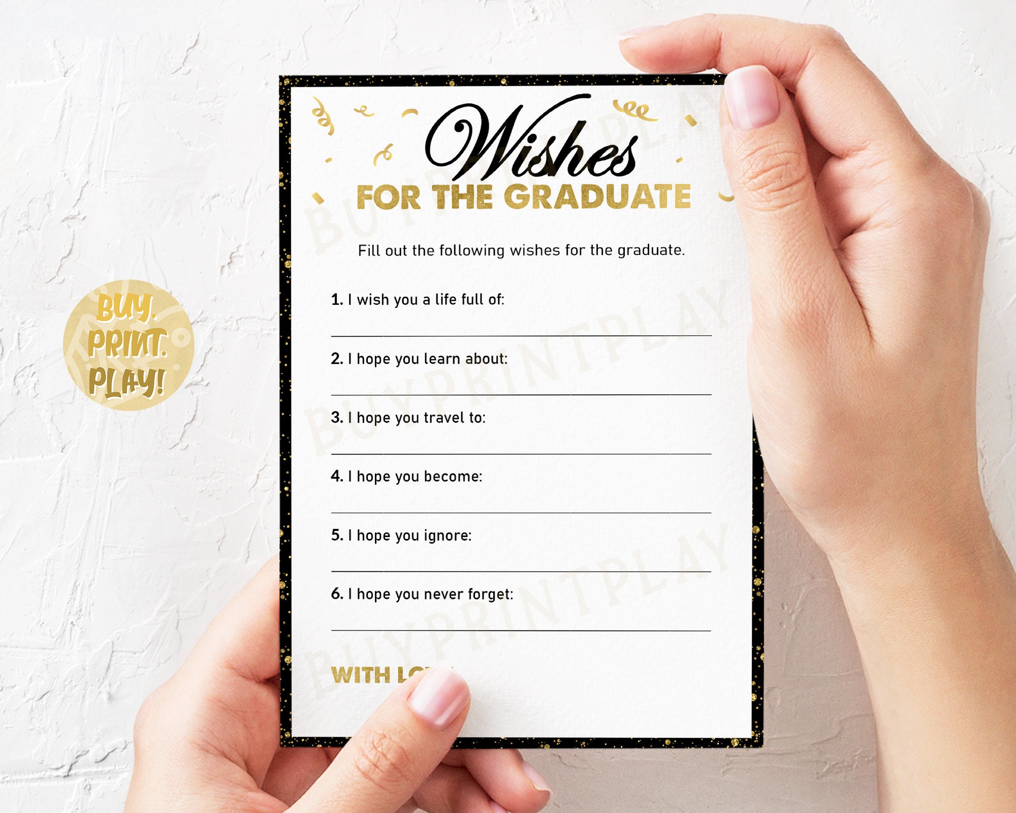 Wishes Card for the Graduate Class of 2023 Graduation Party - Etsy