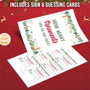 Christmas Ornaments Guessing Game | Friendsmas Party Guess How Many ...