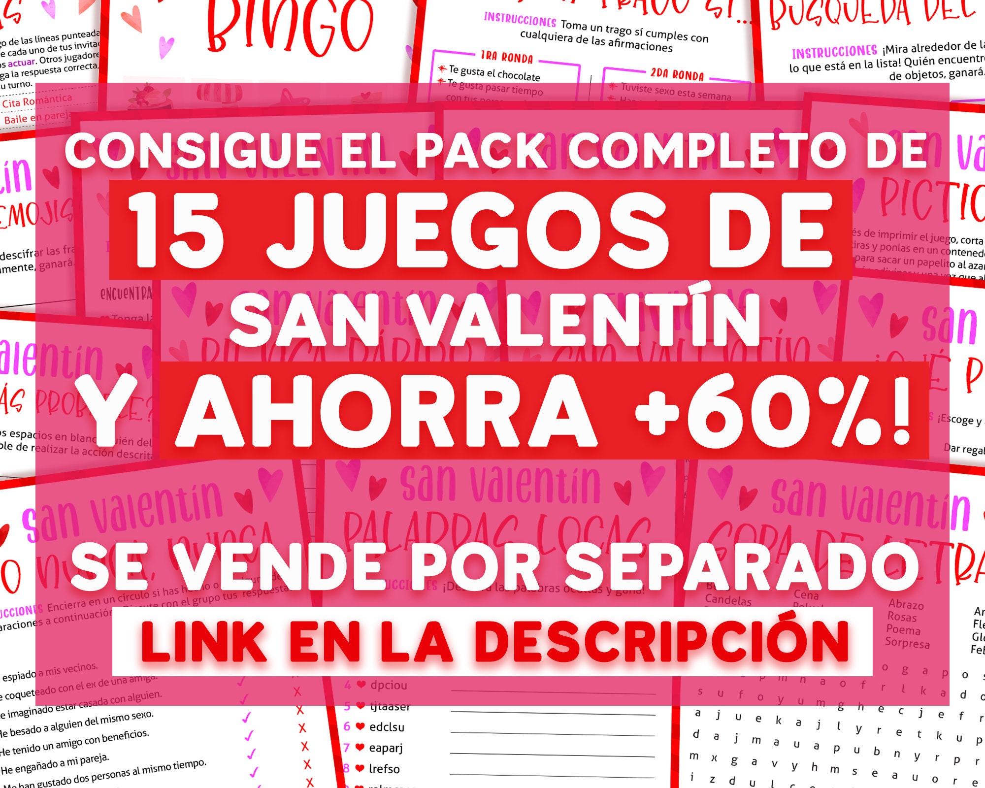 Valentines Day Emoji Pictionary in Spanish Games for Adults - Etsy