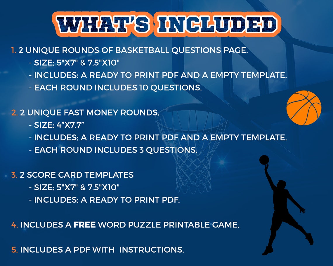 March Madness Feud Basketball Family Feud NCAA Basketball | Etsy