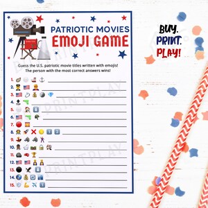 Fourth of July Emoji Quiz: Patriotic Movies | Emoji Pictionary Trivia ...
