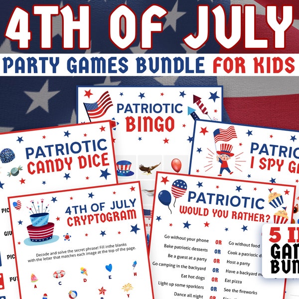 4th of July Bingo - Etsy