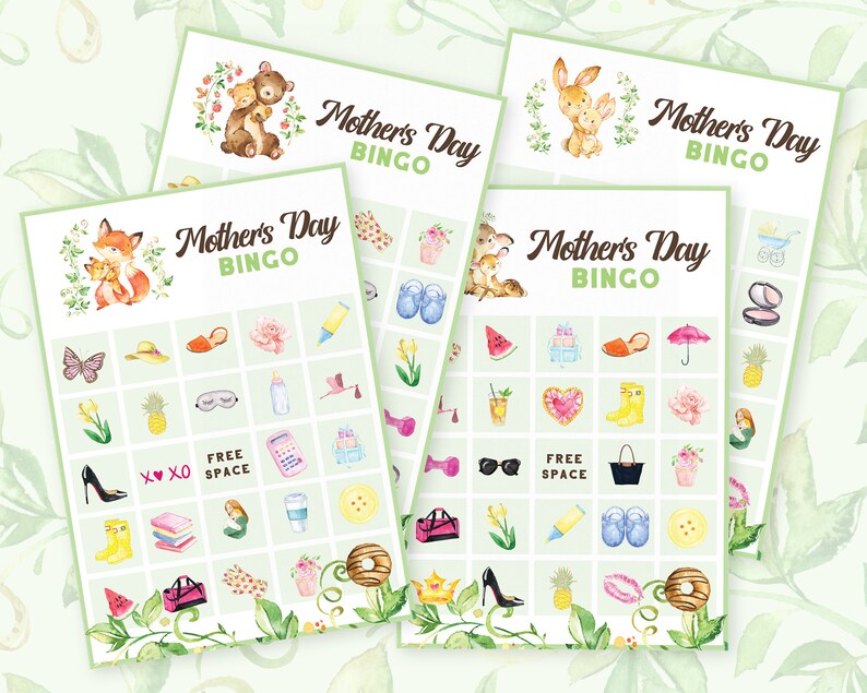 Mothers Day Bingo for Kids Family Games Includes 30 Bingo - Etsy