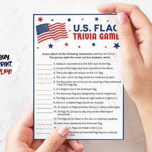 U.S. Flag Trivia Game | 4th of July Independence Day Fact or Fiction ...