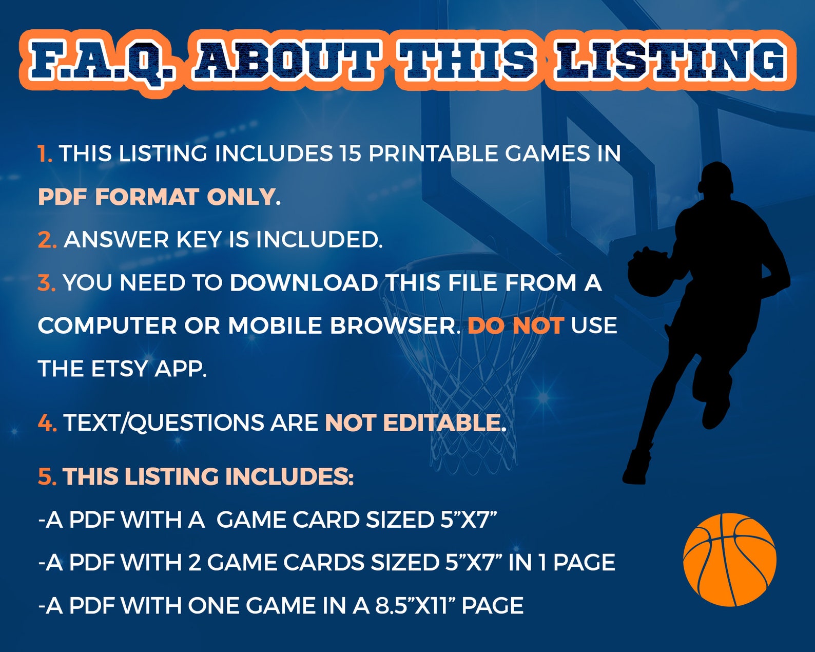 March Madness Party Games Bundle 15 NCAA Basketball | Etsy