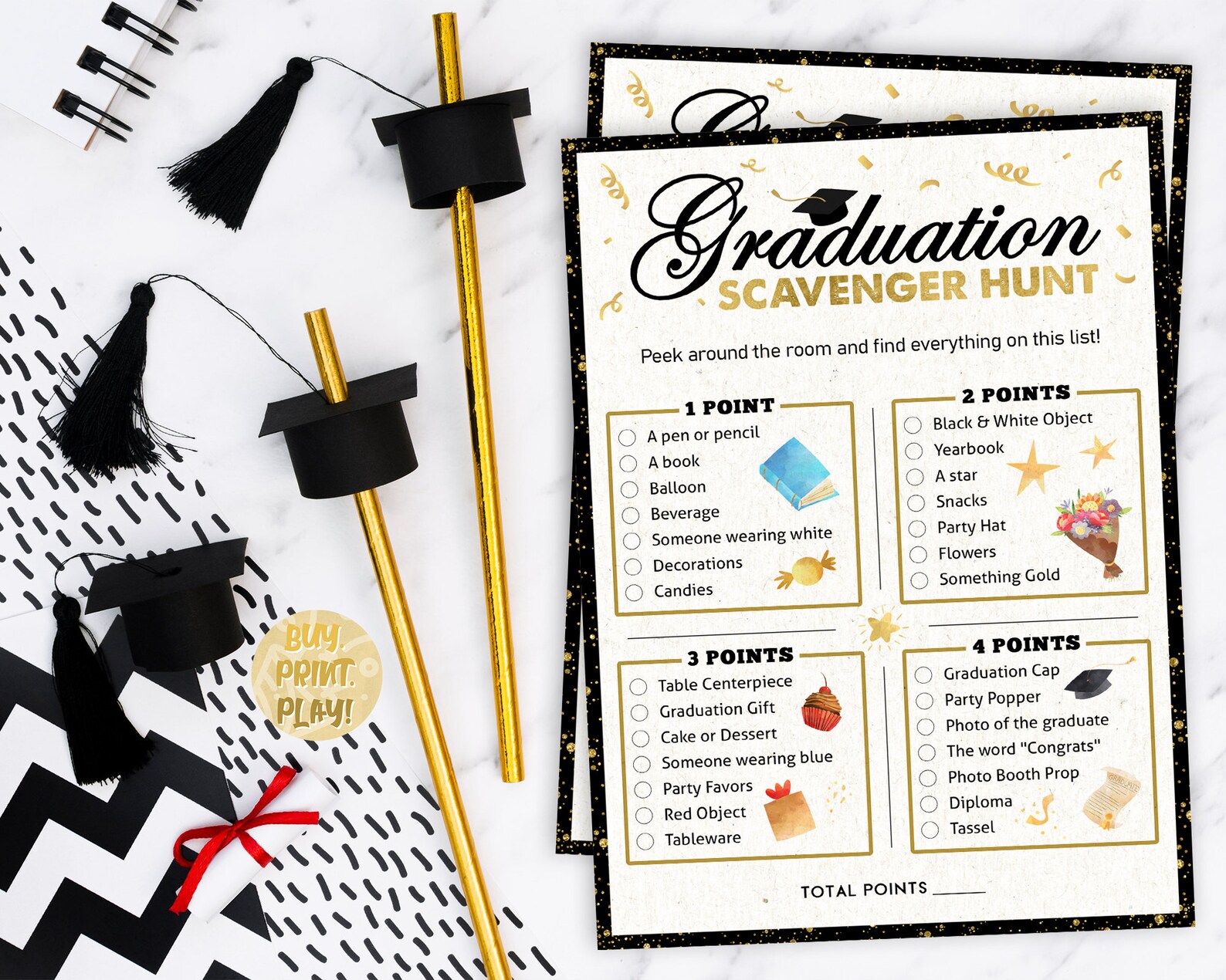 Graduation Games Scavenger Hunt Printable Treasure Hunt for - Etsy
