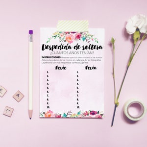 Spanish Bridal Shower Games Juegos De Despedida De Soltera - Etsy