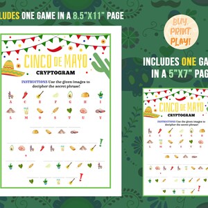 Cinco De Mayo Cryptogram for Kids | Printable Games for School ...