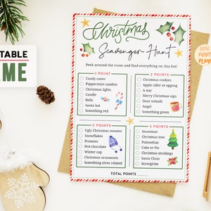 Christmas Games - Scavenger Hunt for Adults and Kids | Family Printable ...