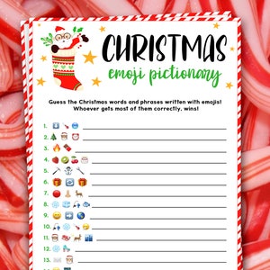 Holiday Office Party Emoji Pictionary Game | XMAS Emoji Quiz for Work ...