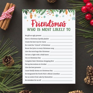 Friendsmas Who is Most Likely to | Christmas Games for Adults | Xmas ...