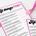 Ladies Night Games All Things Pink Trivia Party Printable Activity ...