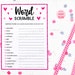 Ladies Night Games Word Scramble Girls Night in Printable Activity ...