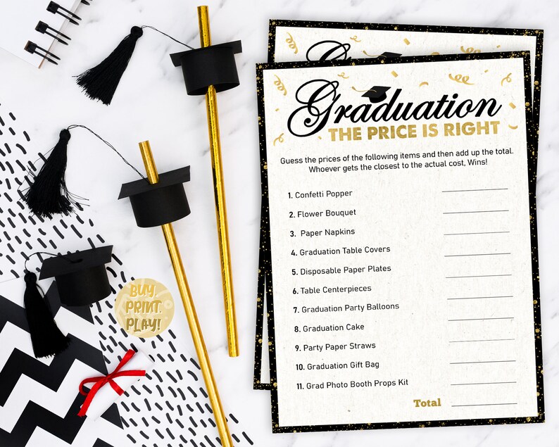 Graduation Party Games the Price is Right Printable - Etsy