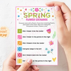 Spring Flower Exchange | Springtime Dice Game | Printable Games for ...